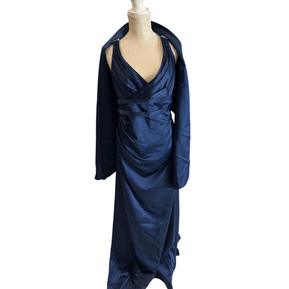 Sophia Tolli | Dresses | Sophia Tolli Elegant Navy Blue Evening Gown ...